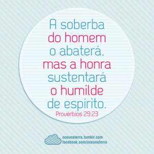 Seja humilde! - Recados para Facebook