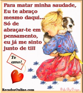 Estou com saudades... - Recados para Facebook